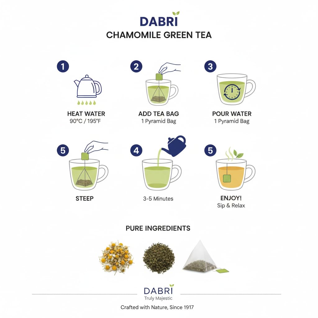 relaxing chamomile green tea