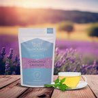 relaxing chamomile lavender green tea