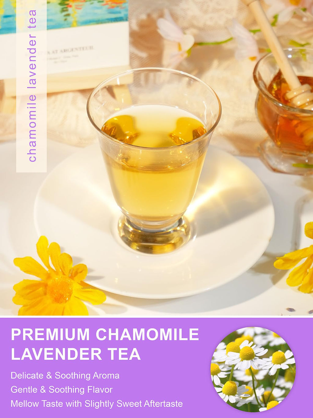 relaxing chamomile lavender tea for sleep