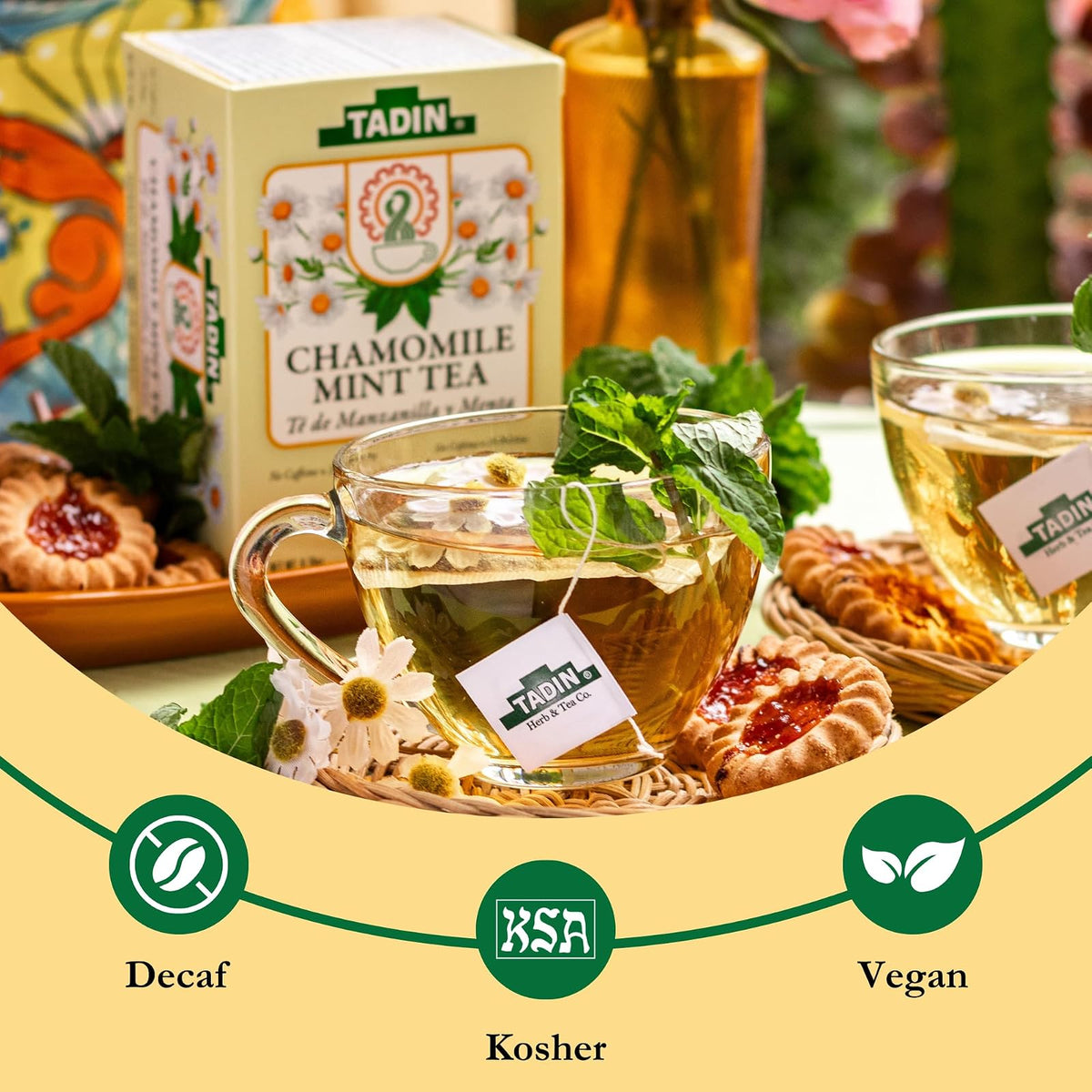 relaxing chamomile mint infusion