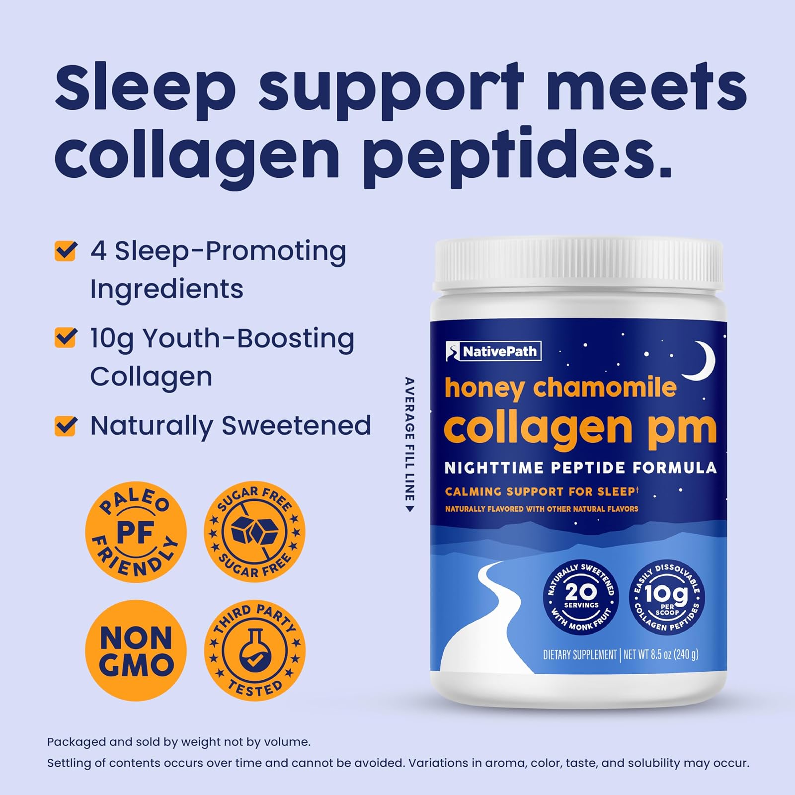 Relaxing collagen gummies for bedtime