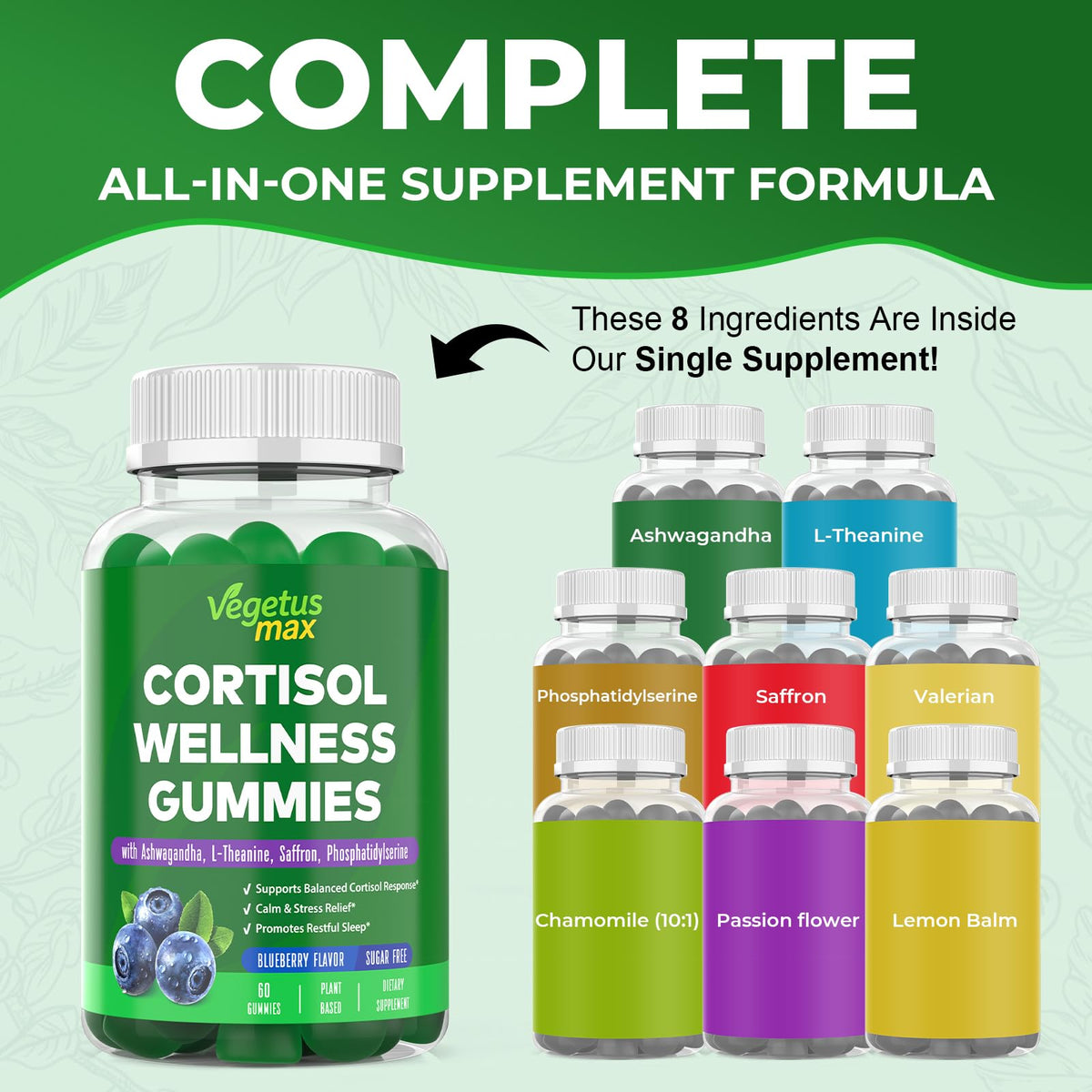 Relaxing cortisol gummies for stress relief