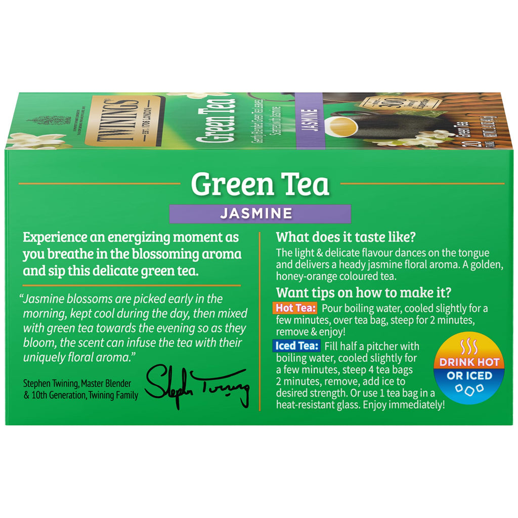 relaxing herbal green tea beverage
