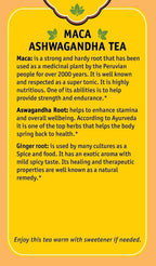 Relaxing herbal infusion with ashwagandha