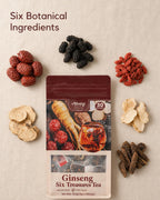 Relaxing herbal infusion with ginseng