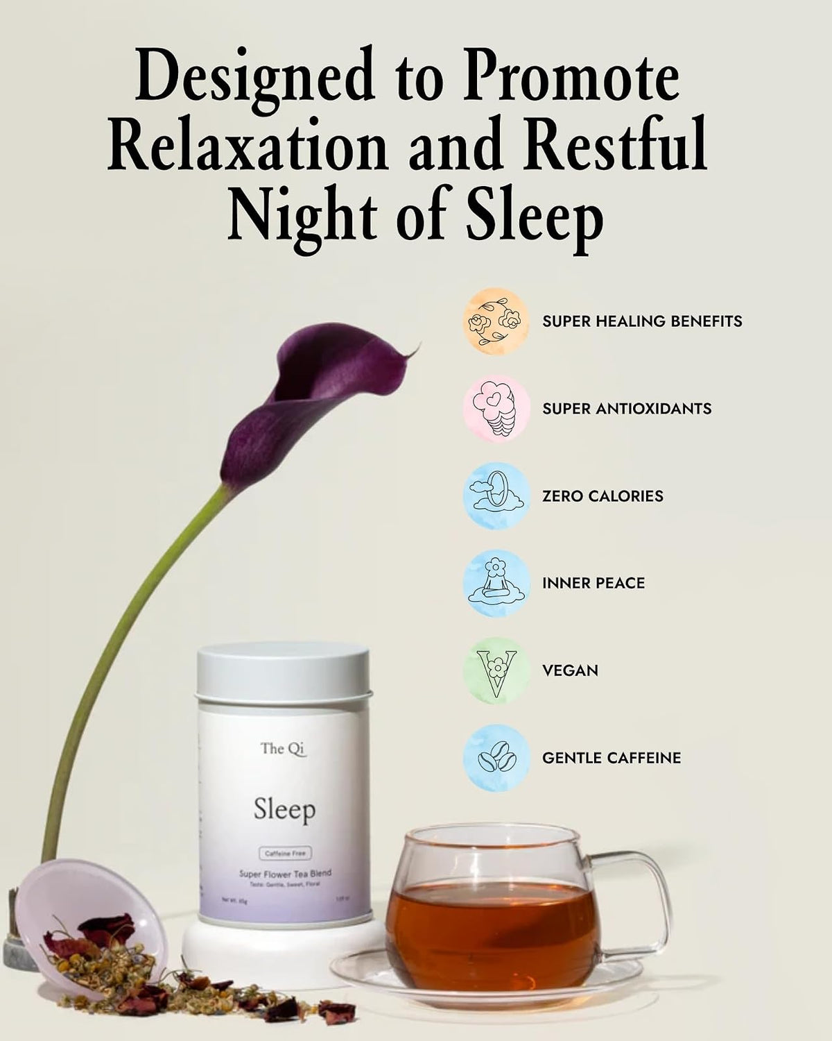 Relaxing herbal tea for bedtime routine