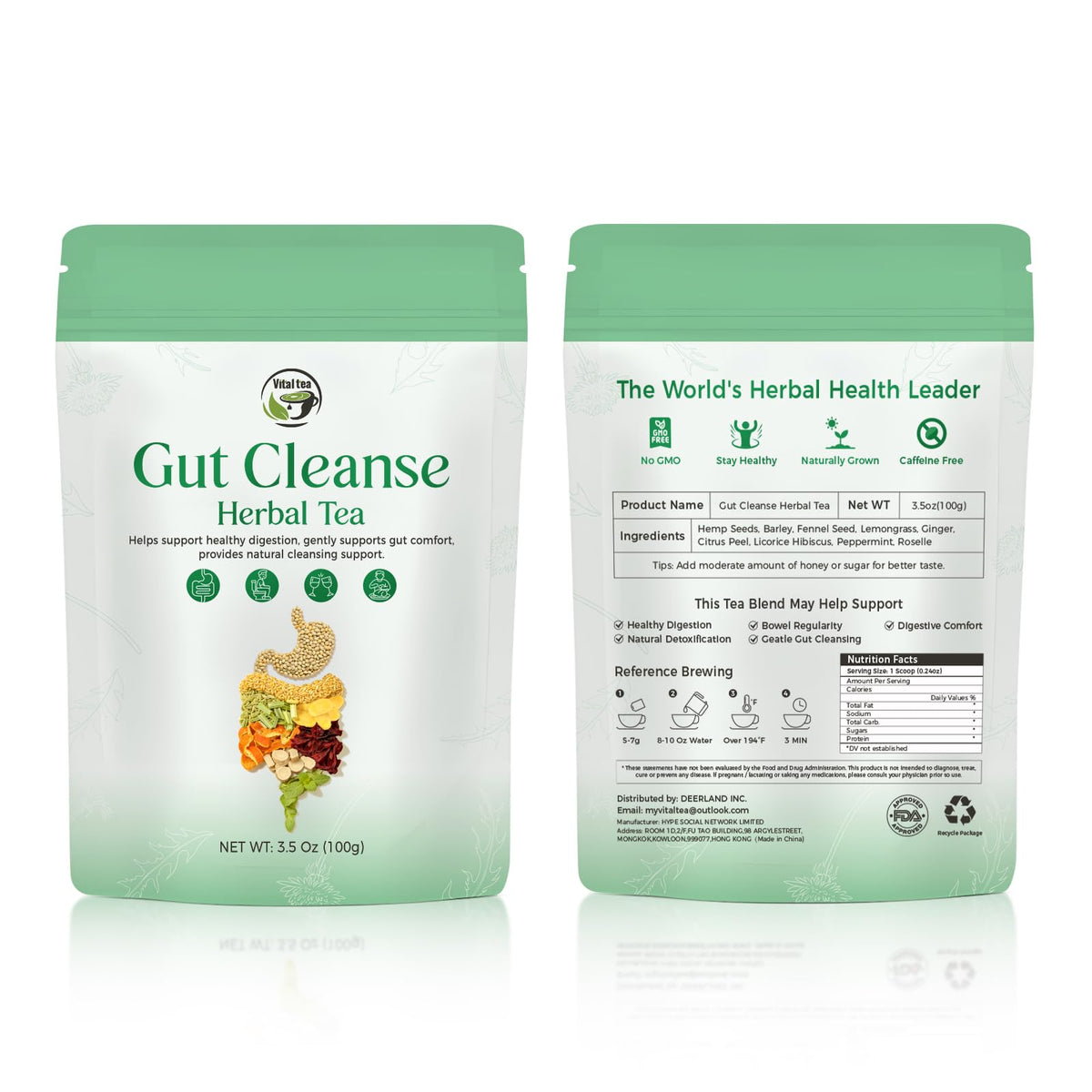 relaxing herbal tea for gut health