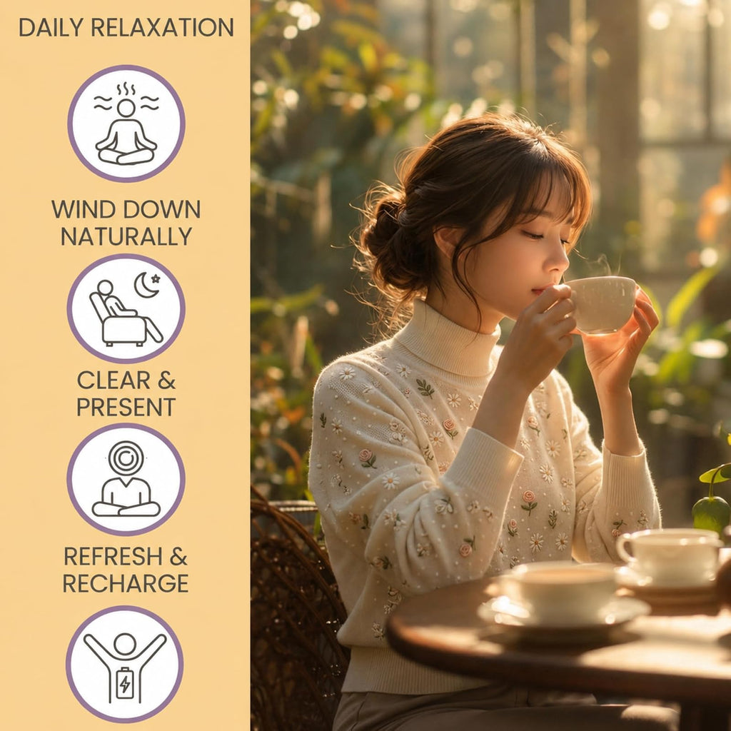 Relaxing herbal tea for wellness