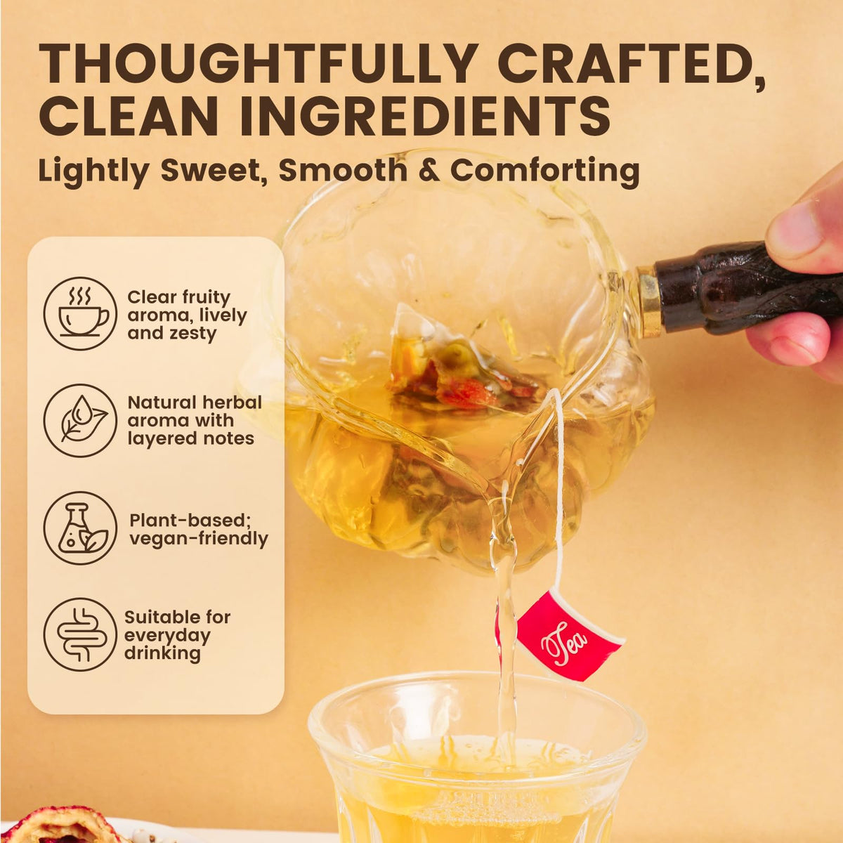 Relaxing herbal tea for wellness