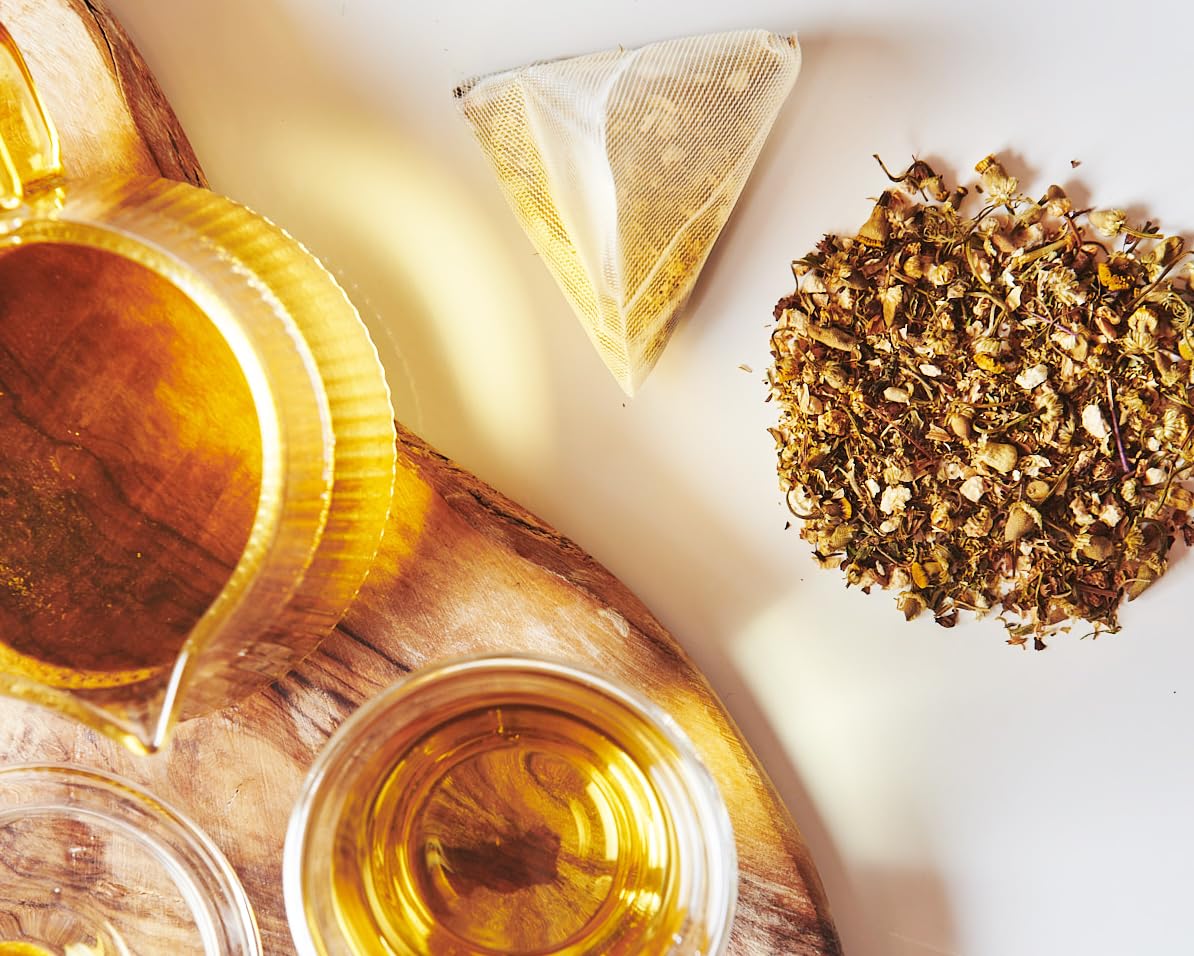 relaxing herbal tea pyramid sachets
