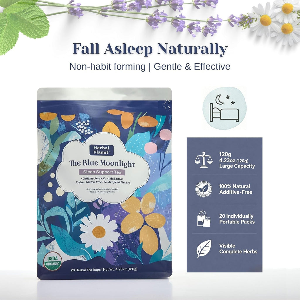 relaxing lavender tea for sleep