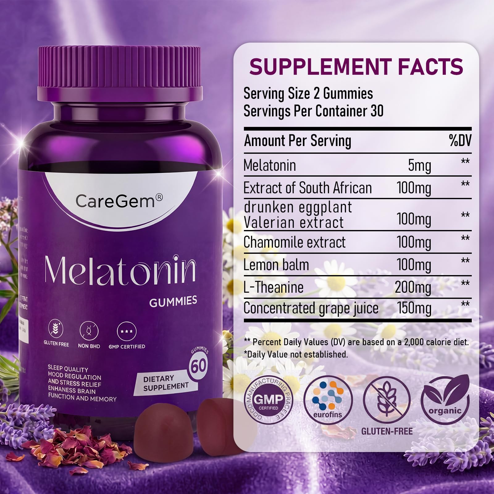 relaxing melatonin 5 mg gummy supplements