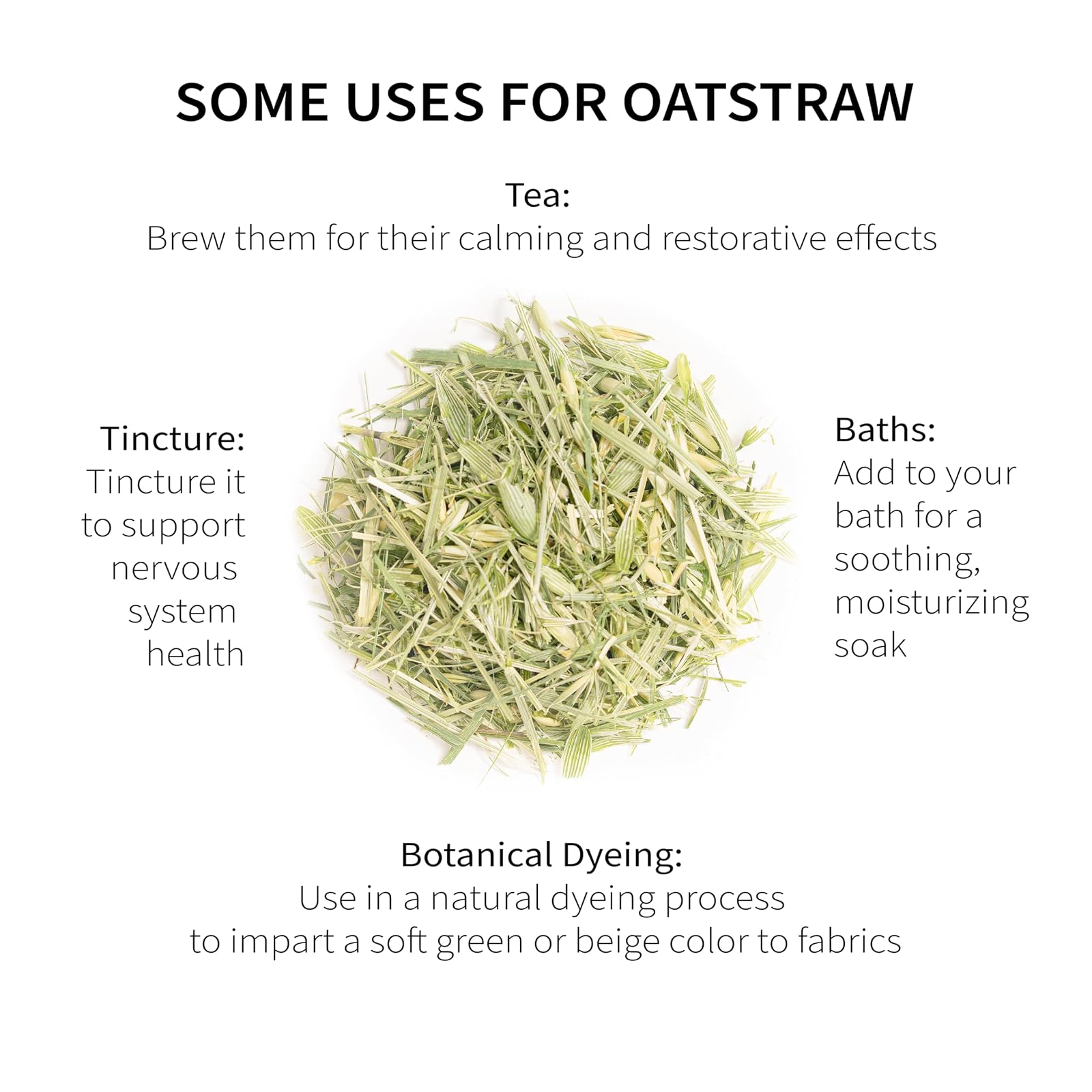 Relaxing oatstraw tea for stress relief