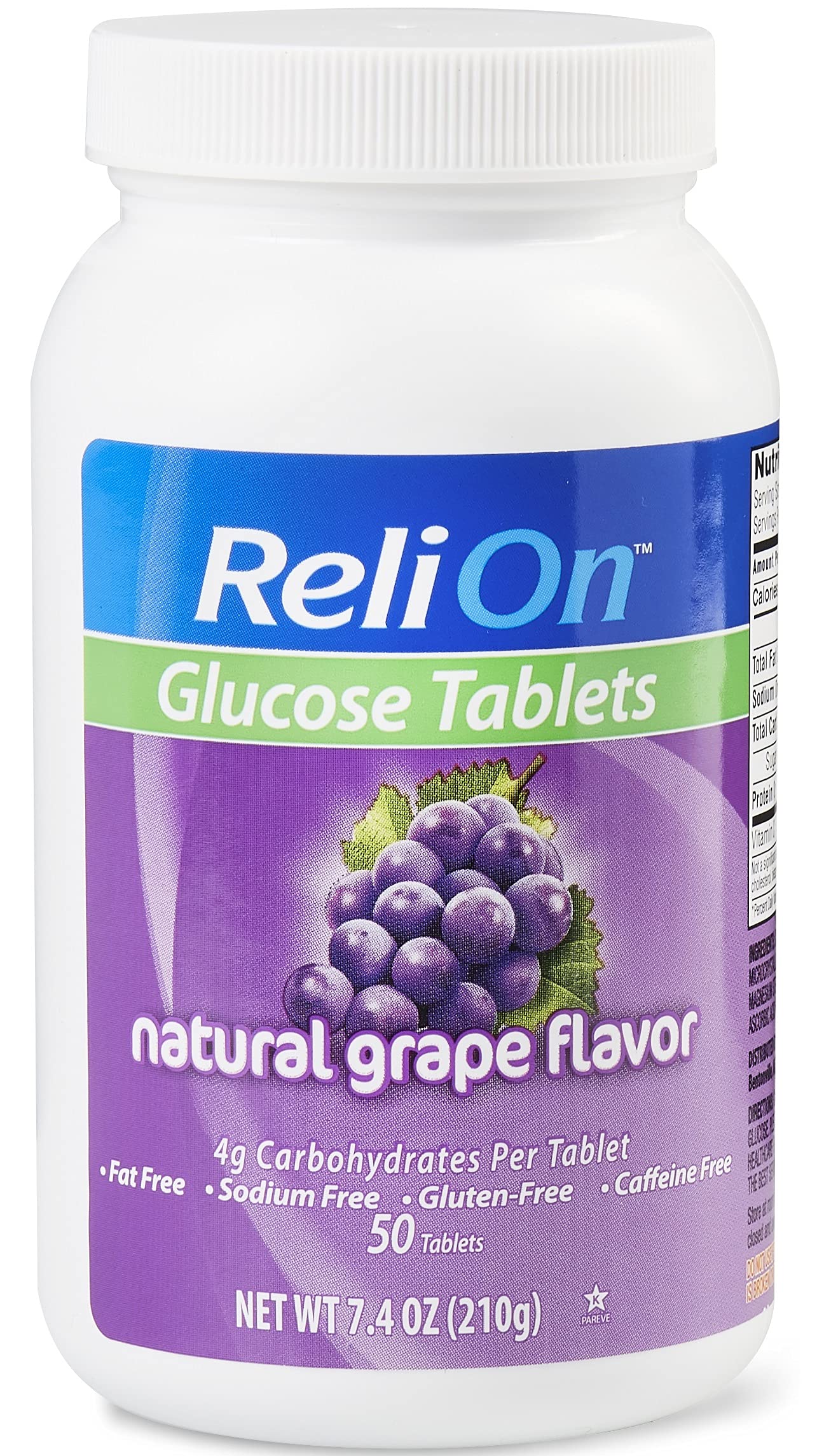 Relion glucose tablets for energy