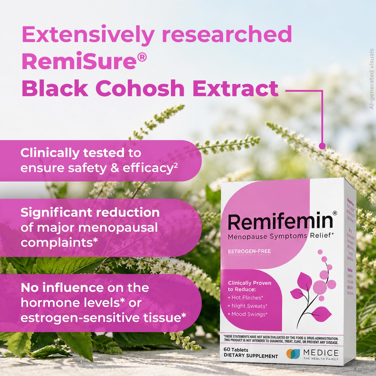 Remifemin Black Cohosh for hot flash relief