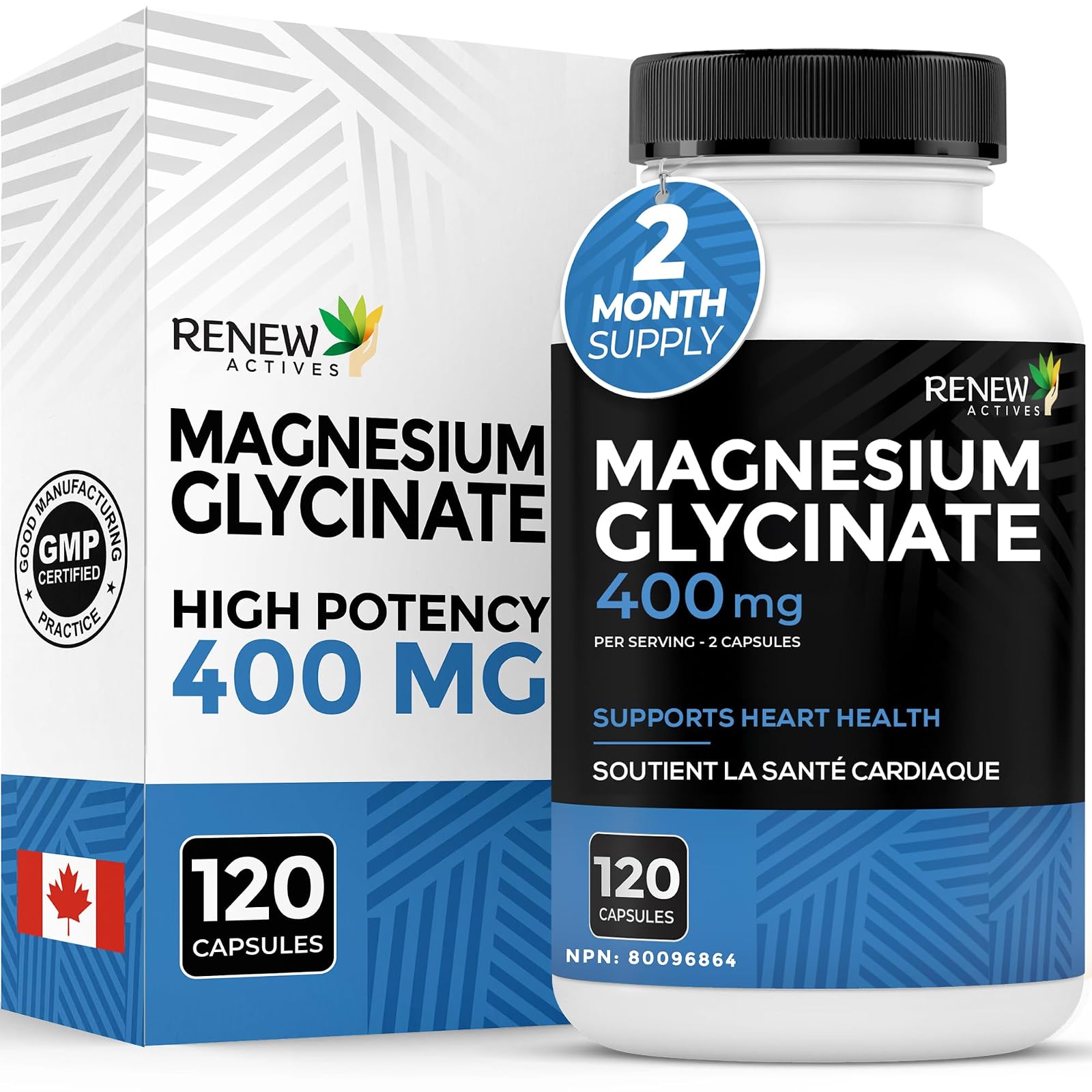 RENEW ACTIVES magnesium glycinate capsules