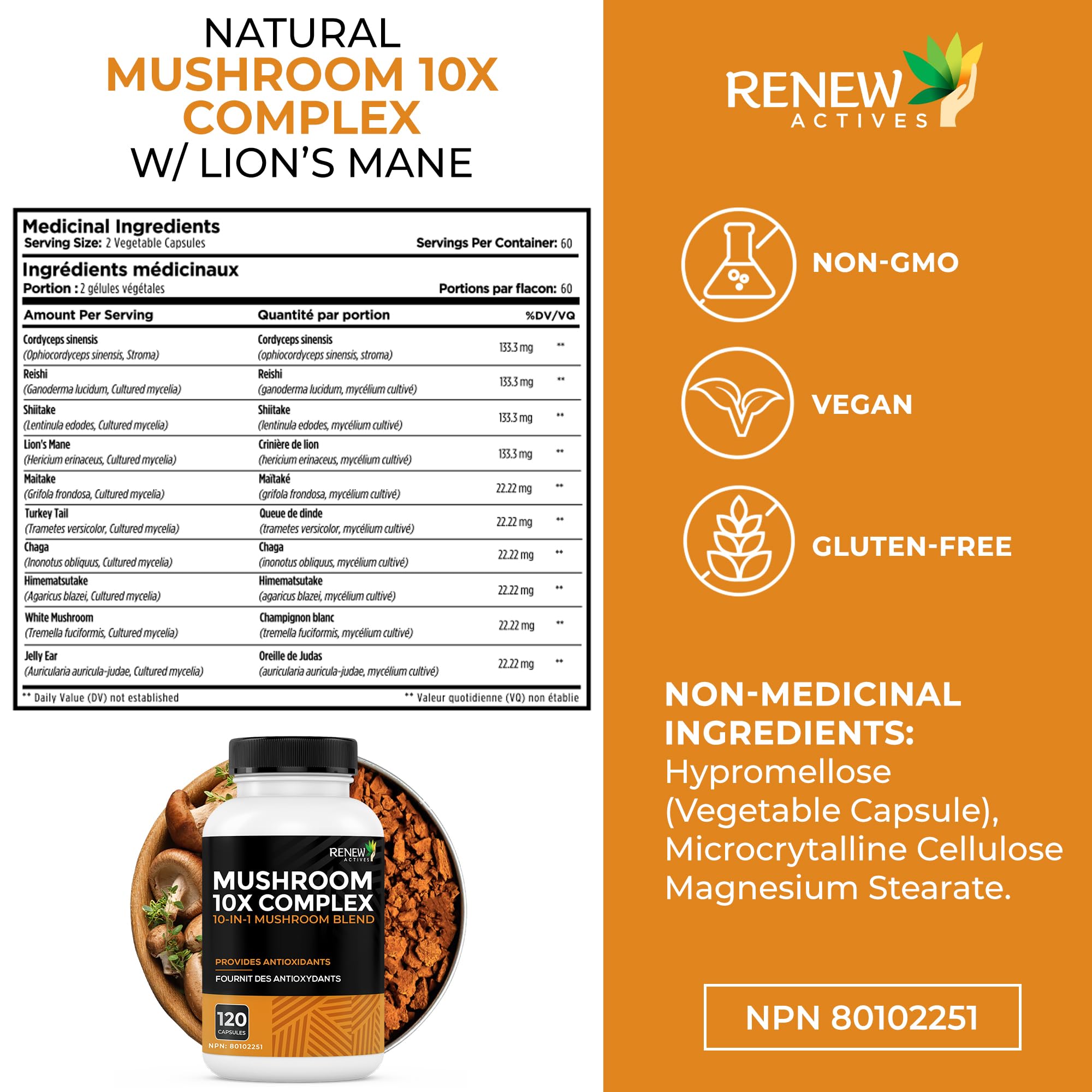 RENEW ACTIVES mushrooms for holistic health