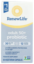Renew Life probiotic capsules for gut health