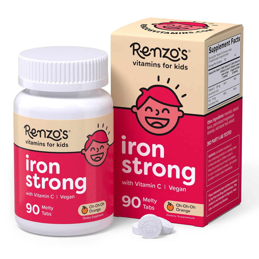 Renzo's kids iron supplement tabs