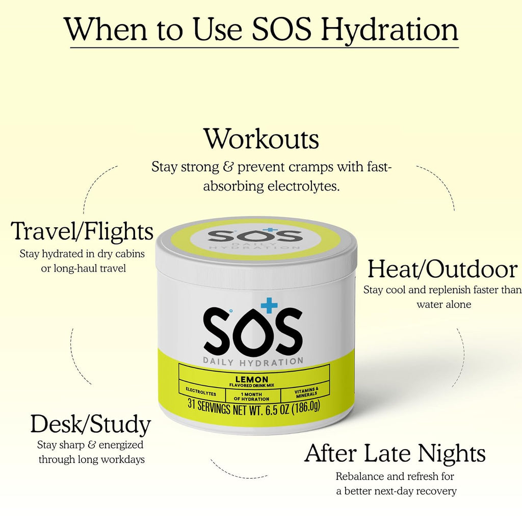 replenish electrolytes with SOS powder