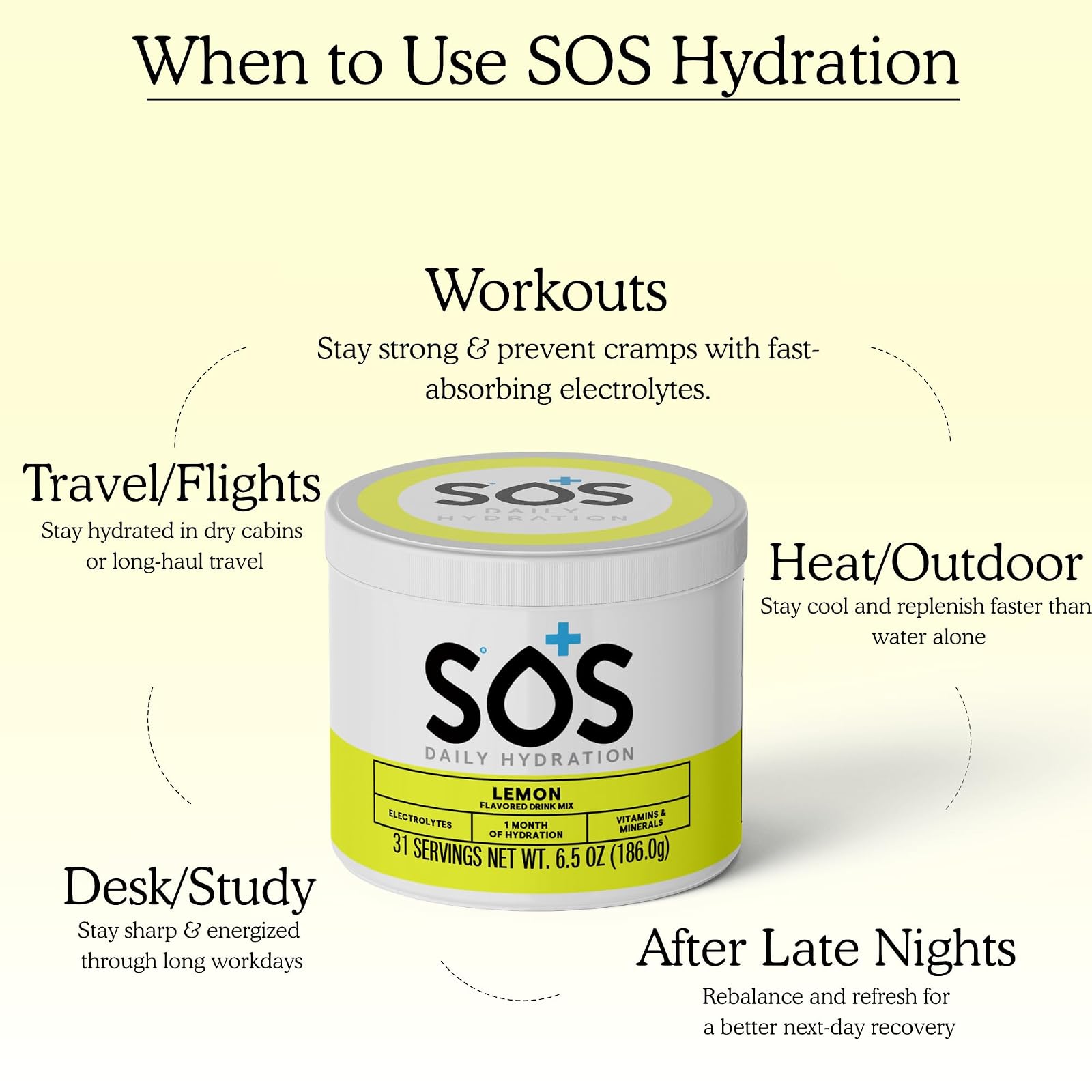 replenish electrolytes with SOS powder