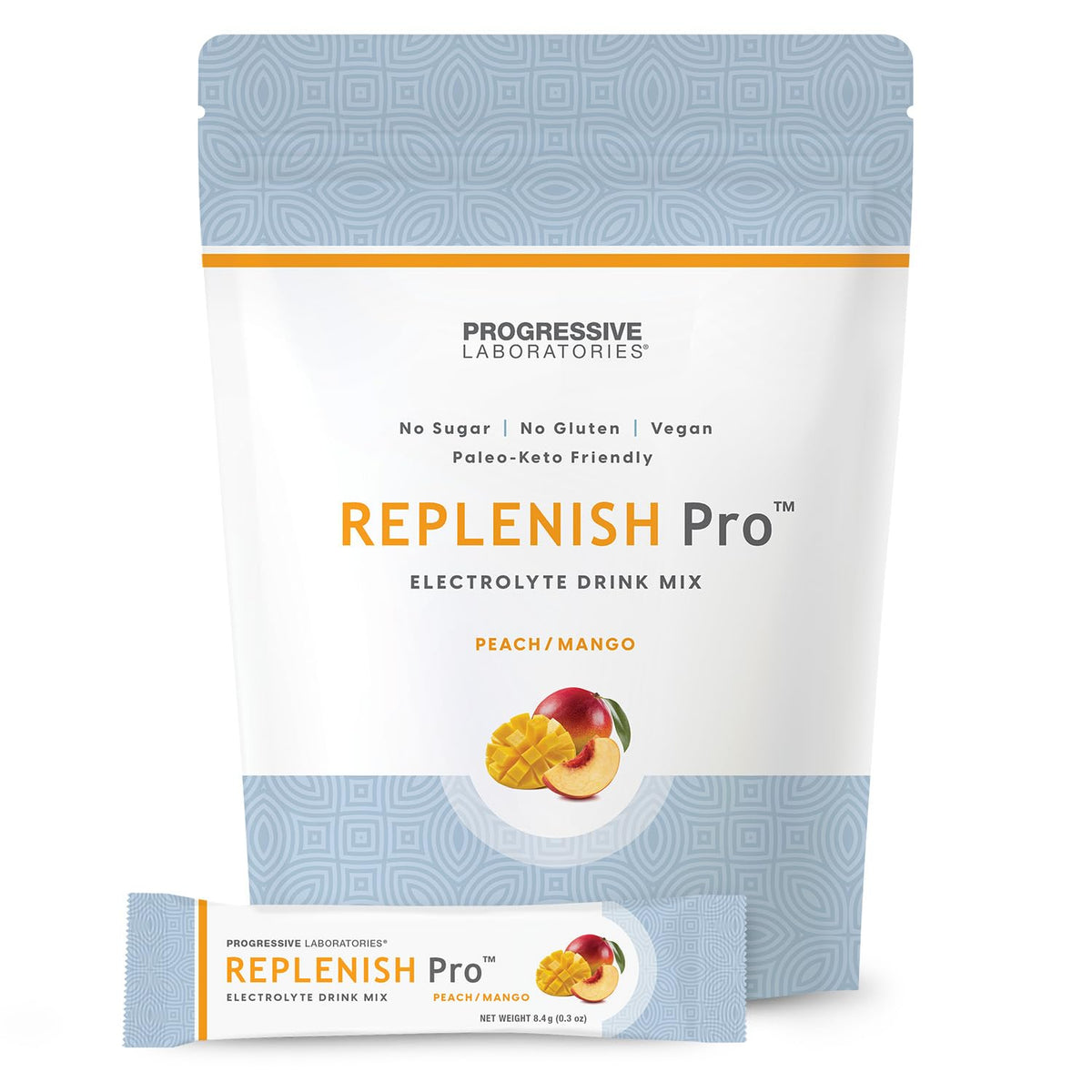 Replenish Pro electrolytes powder peach mango