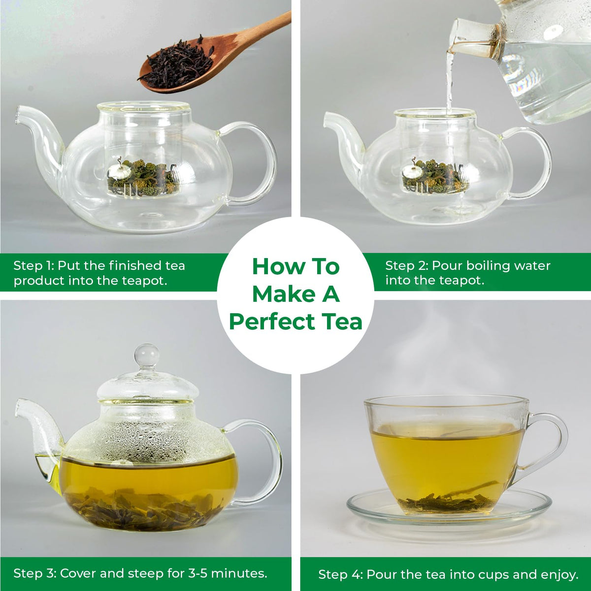 resalable pouch for green tea