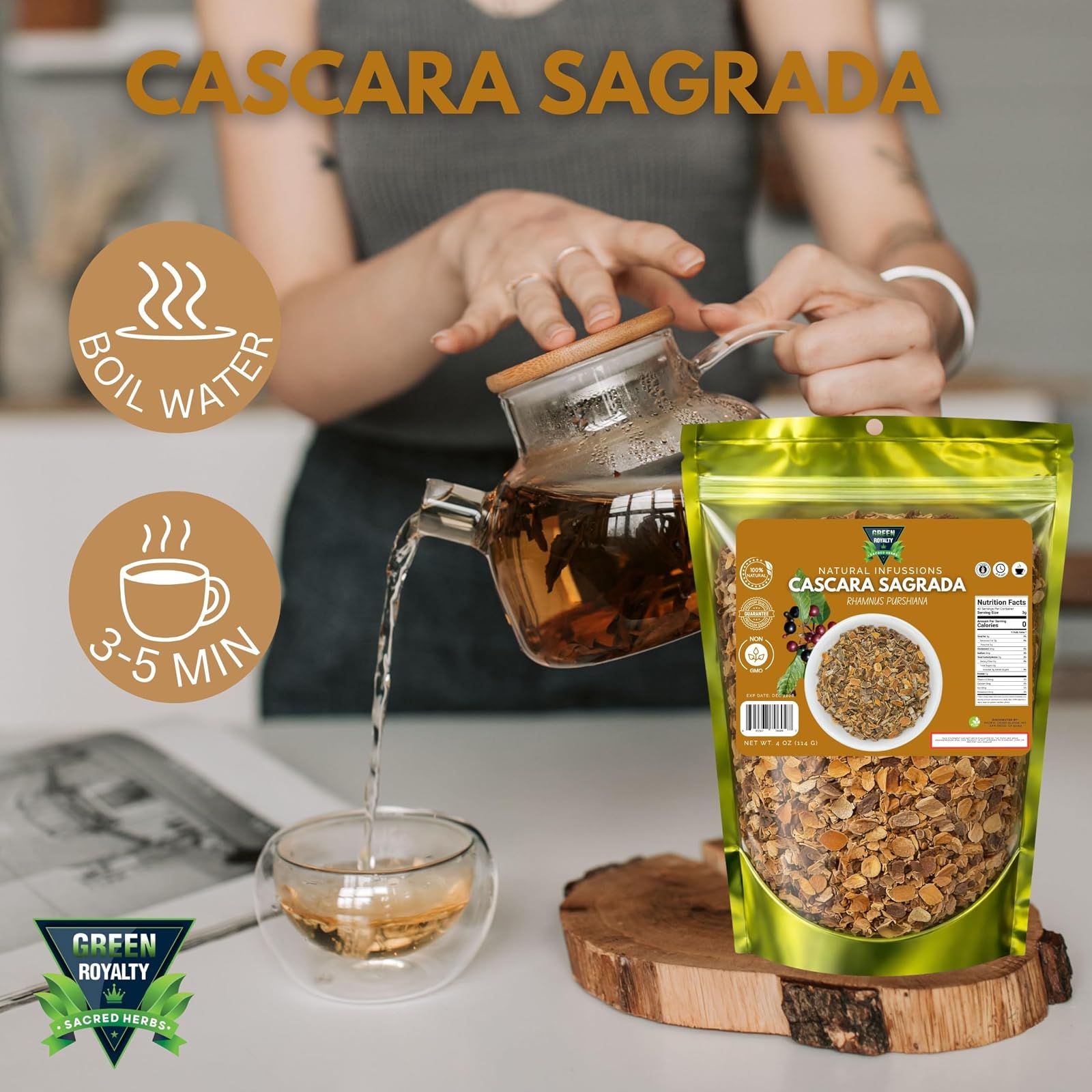 Resealable bag herbal tea freshness