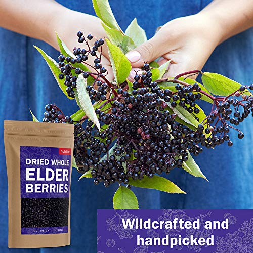 resealable bag of elderberries