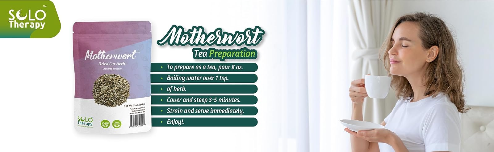 resealable bag of motherwort