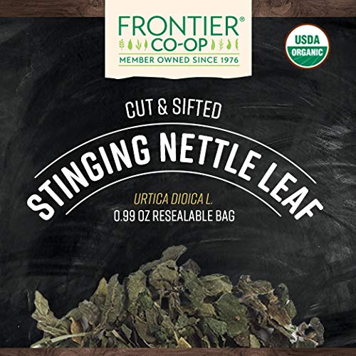 resealable bag of nettle leaves