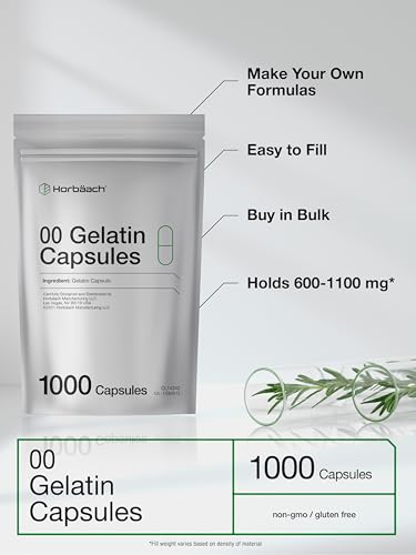 resealable bag of size 00 capsules