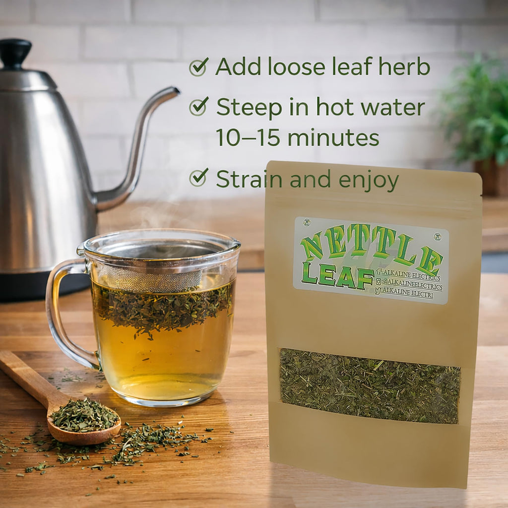 resealable pouch for nettle tea