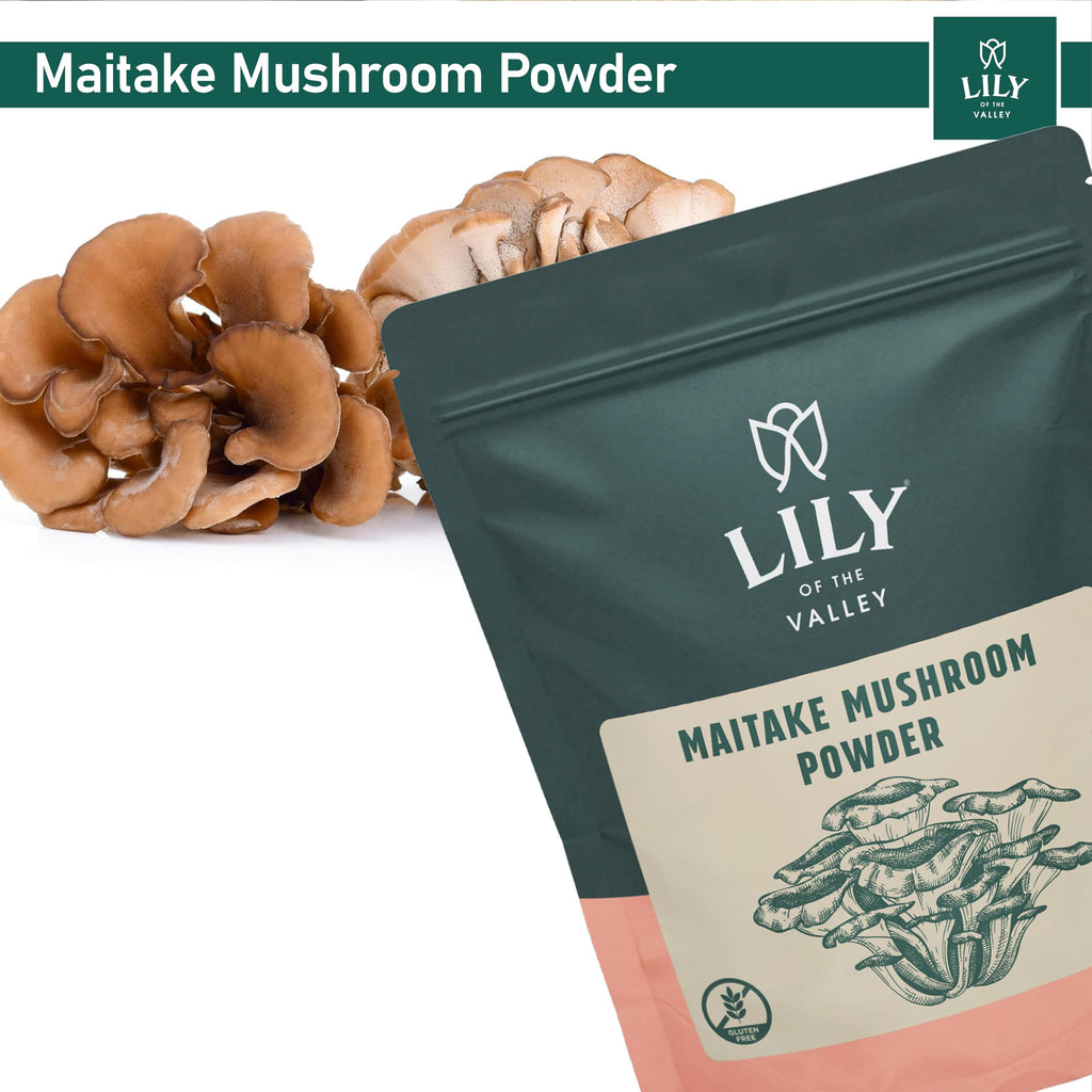 Resealable pouch Maitake mushroom supplement