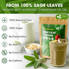 Resealable pouch sage leaf powder