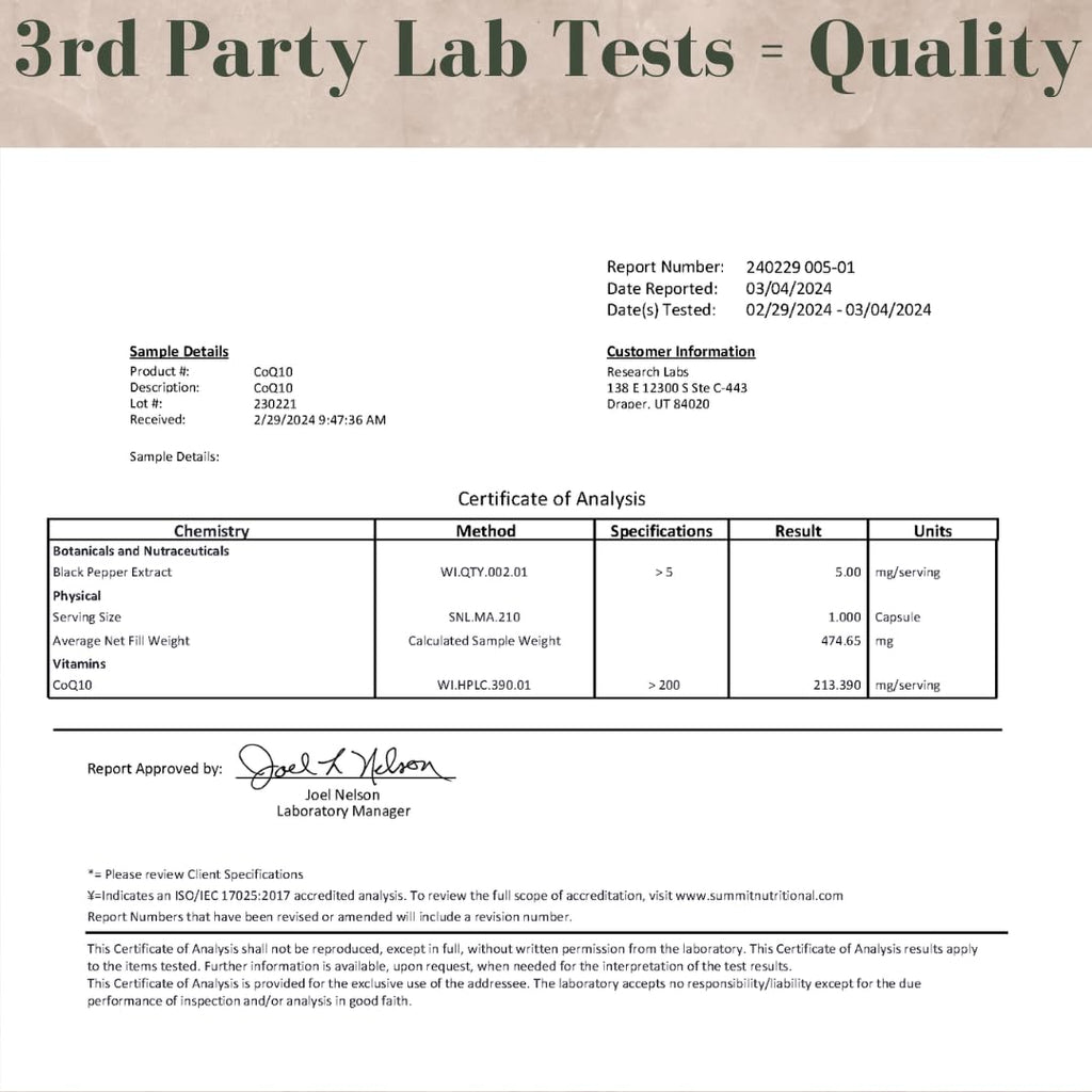Research Labs coq10 immune support