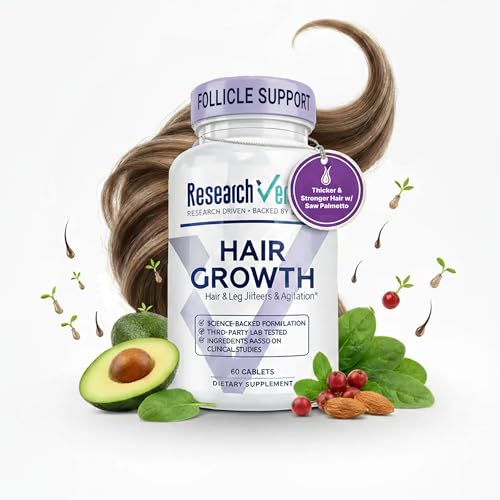 Research Verified Hair Growth Support - Blended Vitamin & Mineral Supplements with Biotin, DHT Blockers & Vitamins - 1 Month Supply - 2