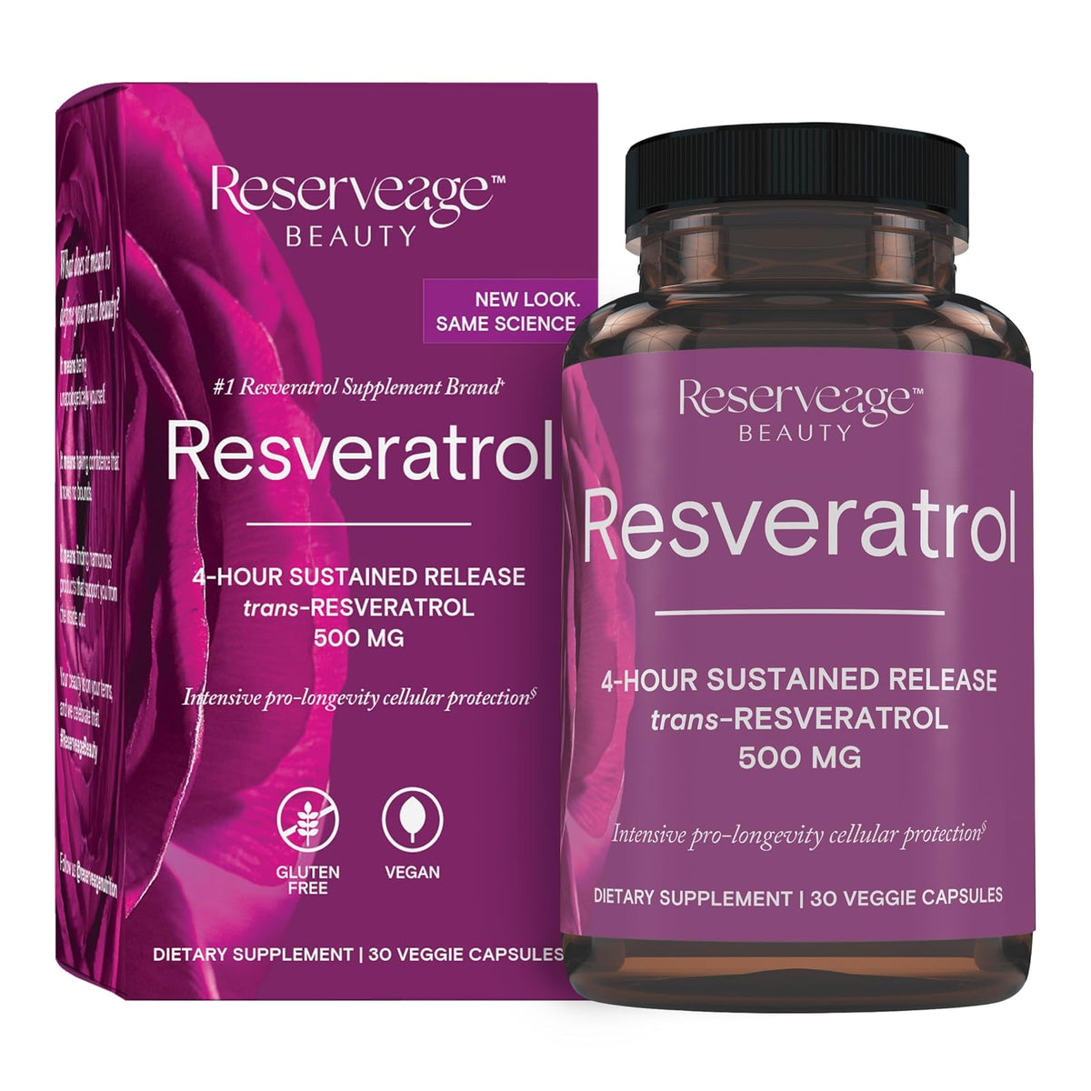 Reserveage Beauty Resveratrol antioxidant capsules