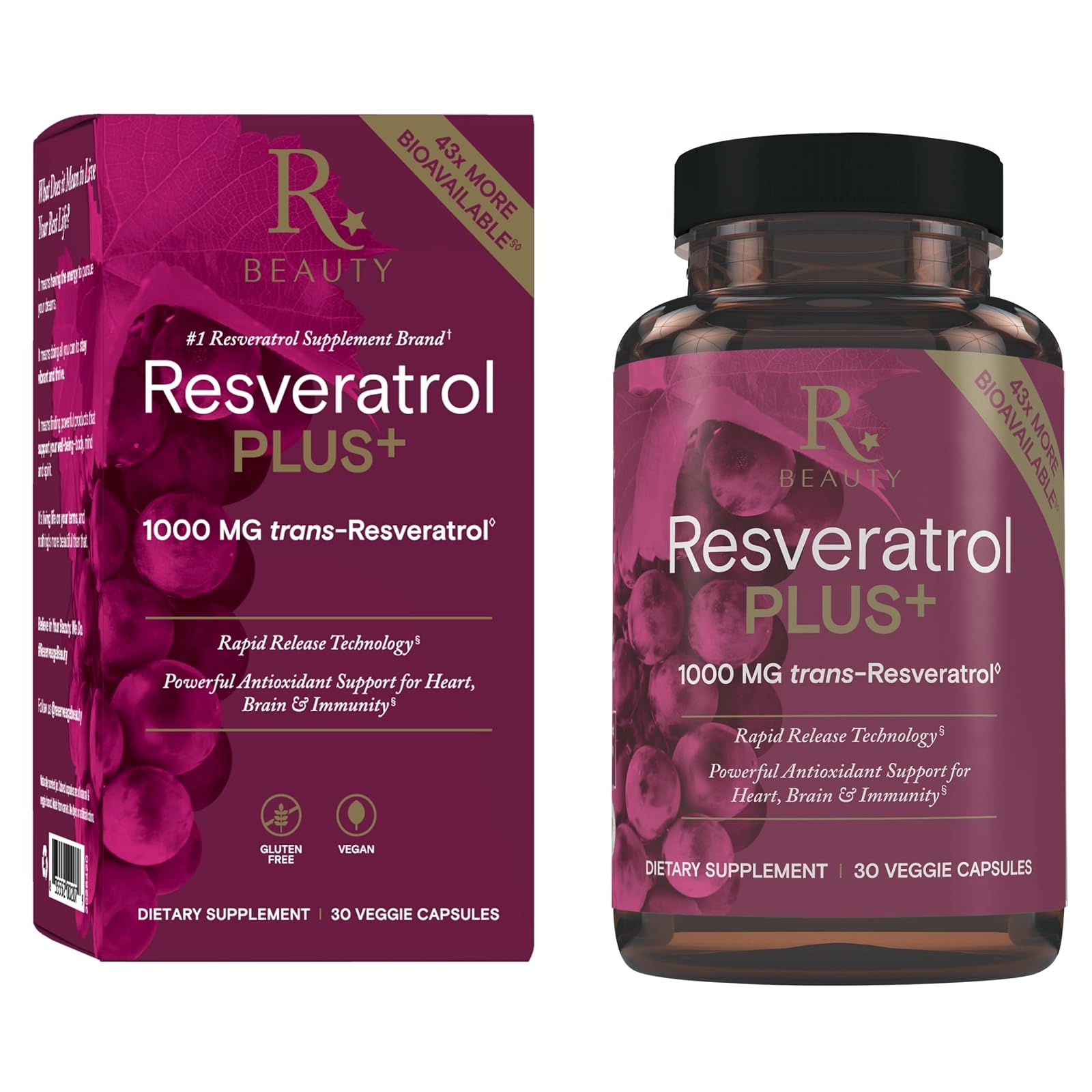 Reserveage Beauty Resveratrol Plus capsules