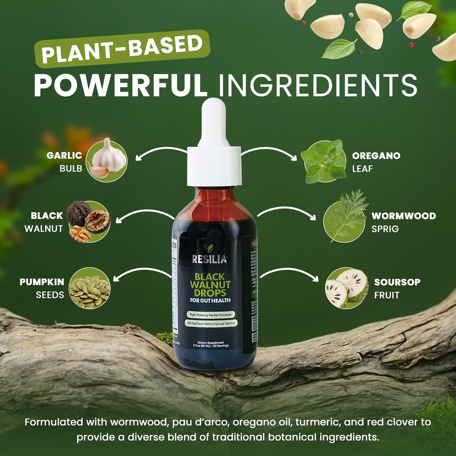 Resilia garlic herbal supplement