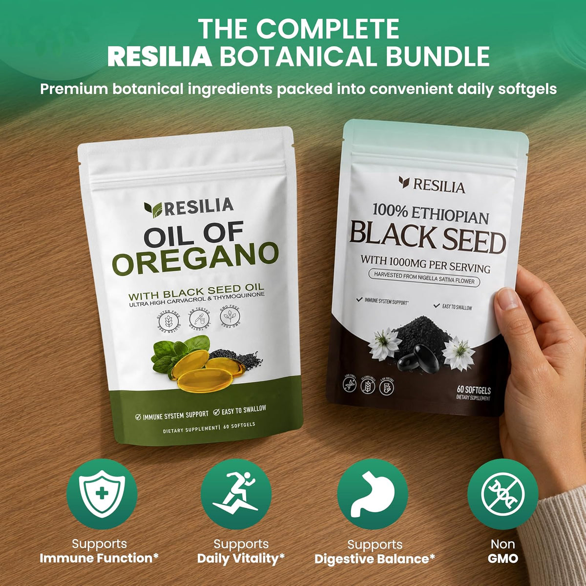 Resilia herbal supplement for respiratory health