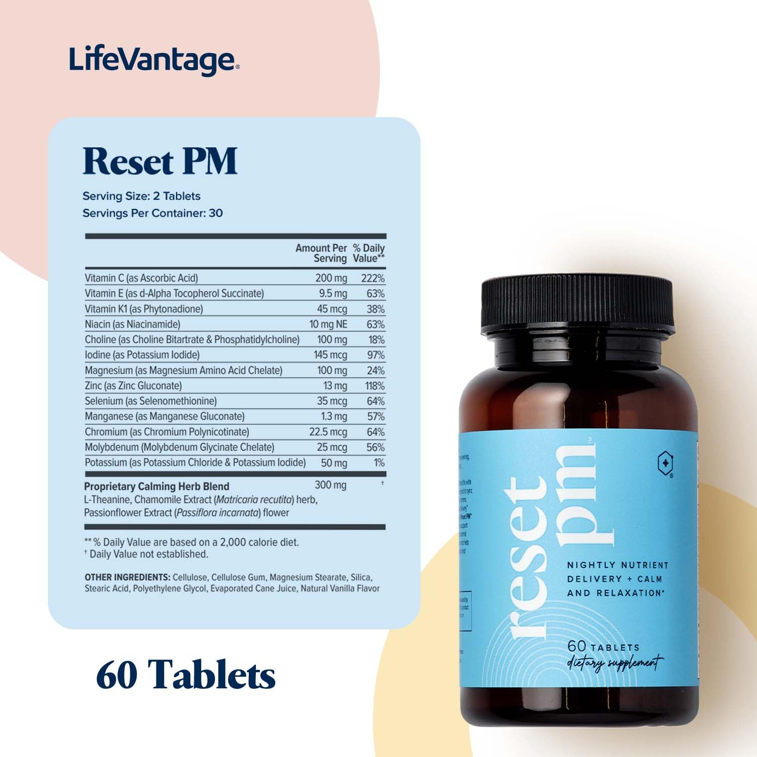 restful sleep with blended vitamin & mineral supplements
