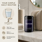 RESTORE capsules promote balanced gut flora