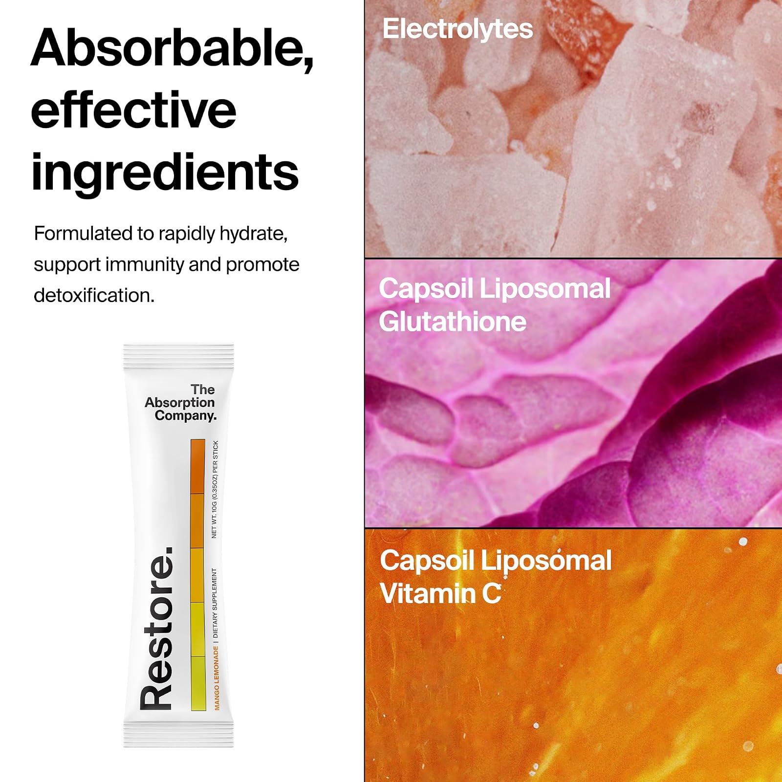 Restore electrolyte powder for energy boost
