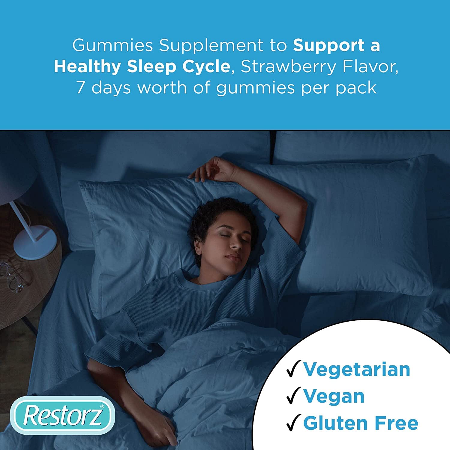 Restorz melatonin 10mg gummies for deep sleep