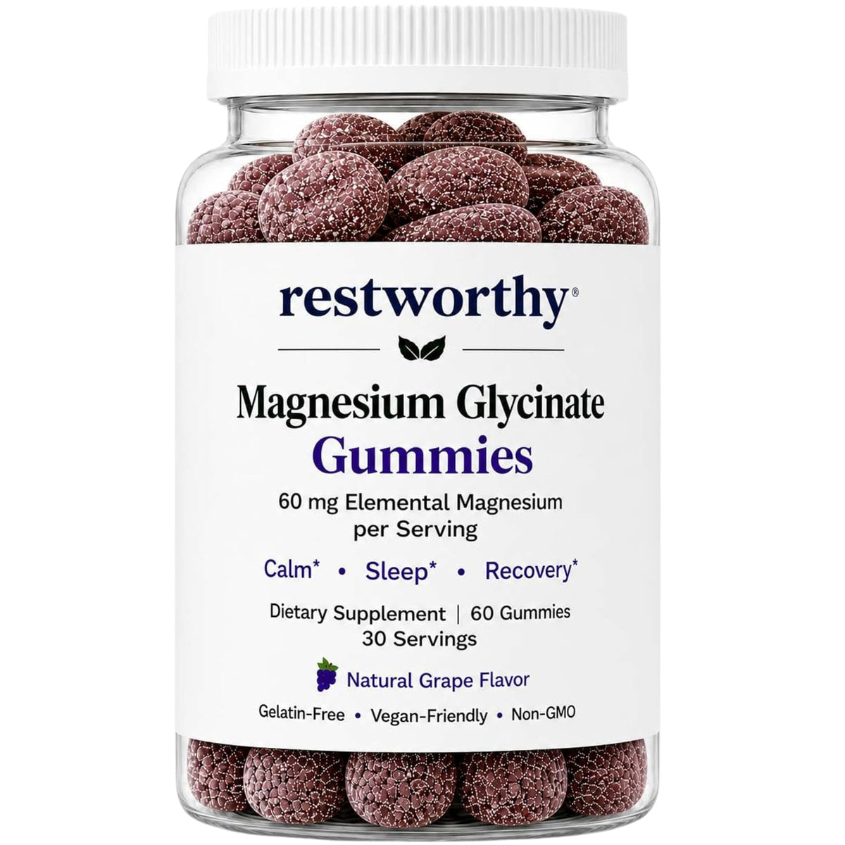 Restworthy magnesium glycinate gummies for relaxation