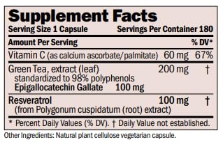 Resveratrol 100 with EGCG benefits