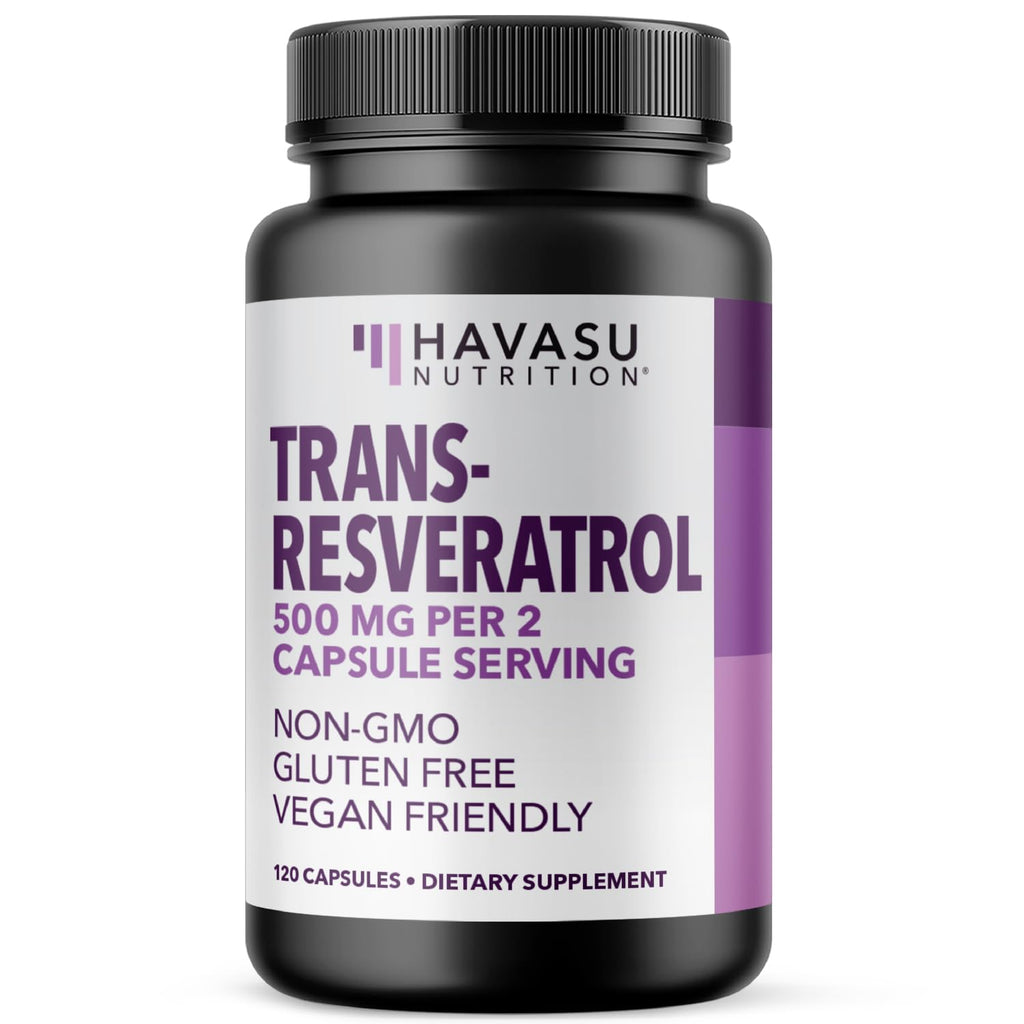 Resveratrol 500 mg antioxidant capsules
