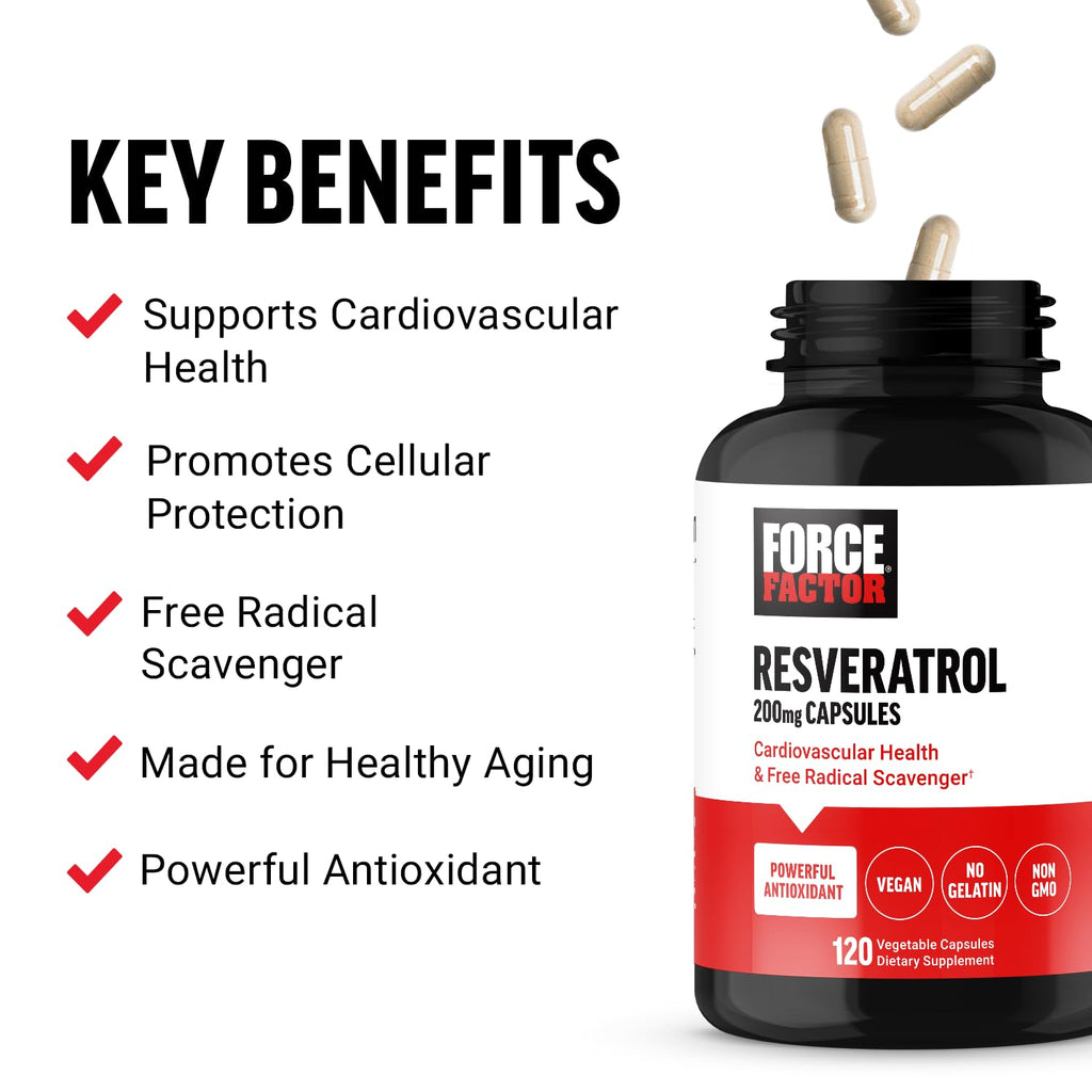 Resveratrol 500 mg capsules for vitality