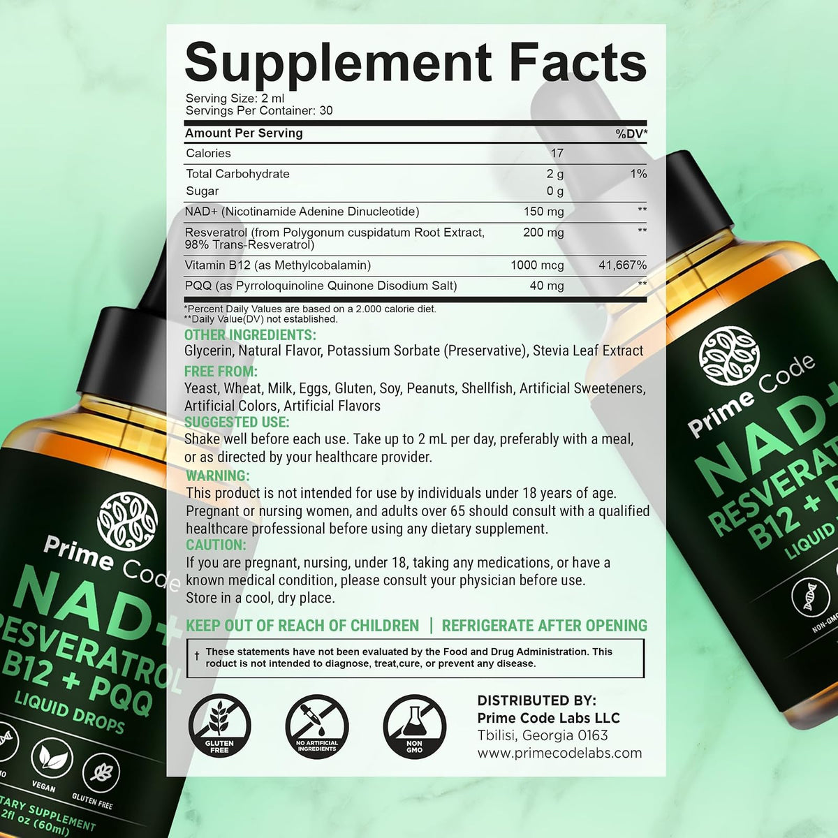 Resveratrol antioxidant liquid supplement